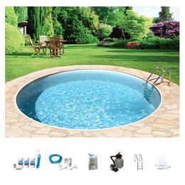 Rundpool MY POOL BWT, H:150cm &Oslash;:450cm, beige, Schwimmbecken, "mit sandfarbener Folie f&uuml;r den Karibik Look", H&ouml;he: 150 cm, in versch. Gr&ouml;&szlig;en verf&uuml;gbar