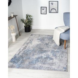 Teppich, B:120cm H:10mm L:180cm, grau, MyFlair M&Ouml;BEL & ACCESSOIRES, Polyester, Wohnzimmer, Teppiche, "Avery", Kurzflor, modernes Design, waschbar,