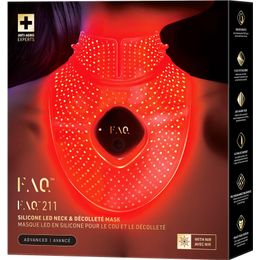 FAQ Lichttherapieger&auml;t "FAQ 211 Silicone LED Neck & D&eacute;collet&eacute; Mask", transparent, Kunststoff, B:19,8cm L:18,3cm T:3,6cm, Lichttherapieger&auml;te,