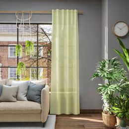 Neutex for you! Vorhang NEUTEX FOR YOU, B:142cm H:275cm, gr&uuml;n, Jacquard, Polyester, Wohnzimmer, Gardinen, "Libre-ECO", nach Ma&szlig;