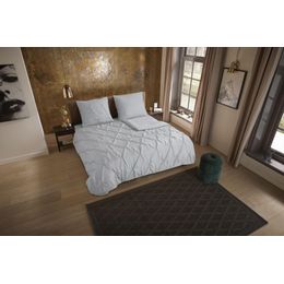 Wendebettw&auml;sche, grau, PURE LUXURY COLLECTION, Microfaser, Obermaterial: 100% Polyester, Bettw&auml;sche, "Elegence", Mikrofaser, Uni, Stickerei,