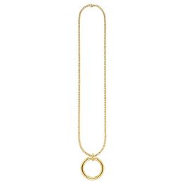 Damen Lange Kette "Schmuck Geschenk Edelstahlkette lang mit runden Anh&auml;nger", Edelstahl, L: 60 B: 2,8mm, gold, ANISTON JEWELRY & WATCHES, Edelstahl,