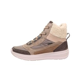 Legero Damen Schnürstiefelette "Legero Stiefelette Leder/Textil", Gr. 42,5, beige, Leder, Textil, Schuhe