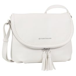 Tom Tailor Damen Umhängetasche "Lari Cross bag M", weiß, Polyurethan (PU), clean, gepflegt, unifarben, Taschen, mit Schulterriemen