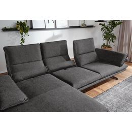 Ecksofa W.Schillig, B:291cm H:94cm T:164cm, grau, Flachgewebe S22 (100% Polyester), Wohnzimmer, Sofas, "broadway, Designsofa mit tollem Sitzkomfort,
