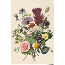 Poster Reinders, B:61cm H:91,5cm, bunt, Papier, K&uuml;che, Bilder, "Blumenstrau&szlig; Stilleben - Blumen - Rijksmuseum"