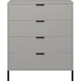 Mäusbacher Kommode MÄUSBACHER, B:81cm H:100cm T:45cm, grau, Holzwerkstoff, Sideboards, "Bonnie TOPSELLER", Kommode mit Quadratgestell