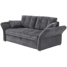 Jockenhöfer Schlafsofa, B:167cm T:105cm, grau, JOCKENHÖFER GRUPPE, Korpus: 100% Polyester;Kissen: 100% Polyester, Sofas, "Leon, mit Schlaf- und Relaxfunktion", 3