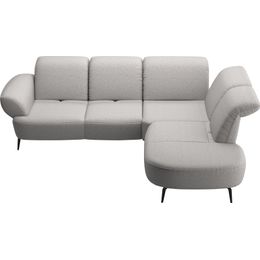 Sit & More Ecksofa SIT & MORE, B:302cm H:91cm T:270cm, grau, 95%Polyester 5%Polyamid, Wohnzimmer, Sofas, "Dance, L-Form, inkl. Sitztiefenverstellung", inkl.