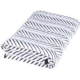 Duschtuch Ross, B:75cm L:140cm, schwarz-wei&szlig;, Frottier, Obermaterial: 100% Baumwolle, Handt&uuml;cher, "Sensual 9002", im Zopfmusterstil