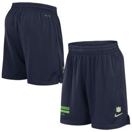 Nike Herren Sporthose "Nike Shorts Seattle Seahawks Nike Dri-Fit Mesh", blau, Gr. XL, 100% Polyester, Hosen