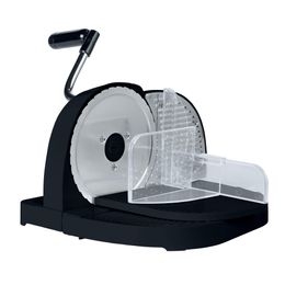 Wenko Allesschneider "Brotschneidemaschine", B:31cm H:20cm T:29cm, schwarz, Allesschneider, mit Edelstahlmesser & Handkurbel, Schnittstärke stufenlos