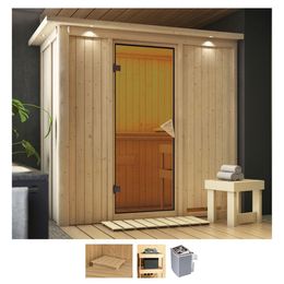 Karibu Sauna "Vada", Saunaofen, integrierte Steuerung, 9 kW, beige, Saunen, Ofen 9 kW integr. Strg