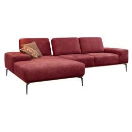 Ecksofa W.Schillig, B:299cm H:88cm T:178cm, rot, Longlife Xtra-Leder Z73: Naturwalkleder der Luxusklasse aus den erlesensten Rohh&auml;uten. Hautst&auml;rke 1,