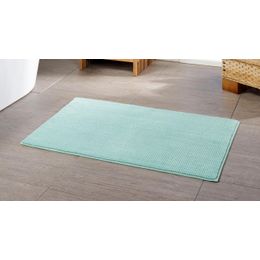 G&ouml;zze Badematte G&Ouml;ZZE, H:15mm, gr&uuml;n, Polyester, Badematten, "Chenille", Badteppich, Uni Farben, besonders weich durch Microfaser, waschbar