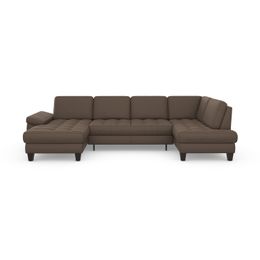 Sit & More Wohnlandschaft SIT & MORE, B:338cm H:88cm T:172cm, braun, 100% Polyester, Sofas, "Westham U-Form", wahlweise mit Bettfunktion, Bettkasten,