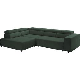 Ecksofa, B:308cm H:73cm T:203cm, gr&uuml;n, exxpo - SOFA FASHION, Wohnzimmer, Sofas, "VITTORIO mit Komfortfunktionen, bequem und modern, Cord, L-Form",