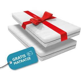Komfortschaummatratze Beco, B:90cm H:21cm L:190cm, transparent, 100% Polyester, Matratzen, "2 f&uuml;r 1", inkl. 1 Gratis-Matratze, mit zwei