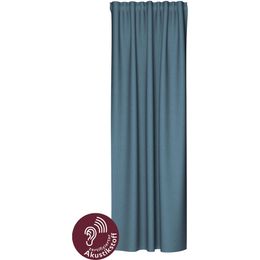 Vorhang HOMING, B:140cm H:245cm, blau, Polyester, Wohnzimmer, Gardinen, "Allen"