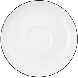 Seltmann Weiden Untertasse "Lido Black Line", 13cm, schwarz-wei&szlig;, Speiseteller, Teeuntertasse 13 cm