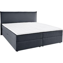 Boxbett s.Oliver "Alissia", denim, blau, B:198cm L:206cm, Komplettbetten, Boxbett mit Bettkasten, inkl. Topper