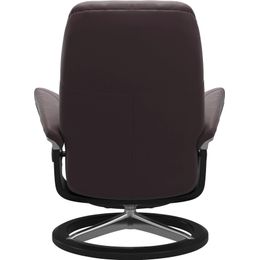 stressless Relaxsessel "Consul" Set, Relaxsessel mit Hocker, mit Hocker, mit Signature Base, Gr&ouml;&szlig;e M, Gestell Schwarz