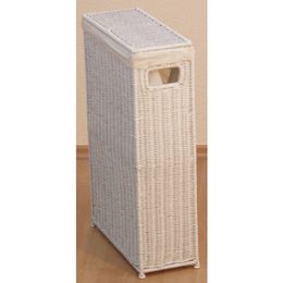 W&auml;schekorb, B/H/T: 16cm x 59cm x 39cm, wei&szlig;, HOFMANN LIVING AND MORE, Badezimmer, W&auml;schesammler, f&uuml;r schmale Nischen geeignet, nur 16 cm breit