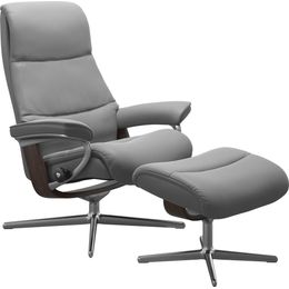 stressless "View" Set, Relaxsessel mit Hocker, mit Hocker, mit Cross Base, Gr&ouml;&szlig;e S, M & L, Holzakzent Wenge