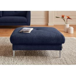 Hocker Trendmanufaktur, B:86cm H:46cm T:72cm, blau, Wohnzimmer, Hocker, "Chilltime, elegant und bequem durch Komfortsitzh&ouml;he 46cm, hoher Fu&szlig;", mit