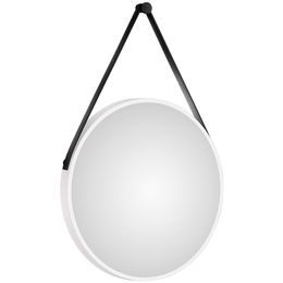 LED-Lichtspiegel Talos, &Oslash;:50cm, wei&szlig;, Spiegel, rund, mit indirekter LED Beleuchtung, matt &Oslash; 50 cm