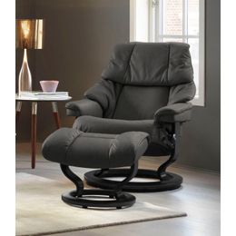 Relaxsessel stressless, B:79cm H:98cm T:75cm, grau, Leder BATICK: BATICK ist ein leicht korrigiertes, durchgefärbtes und genarbtes Möbelleder, bei