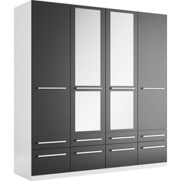 Kleiderschrank Priess, B:185cm H:193cm T:54cm, schwarz, Holzwerkstoff, Schlafzimmer, Schränke, "Schrank Garderobe Wäscheschrank Barcelona in 5