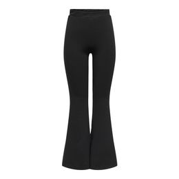 Only Damen Bootcuthose "ONLSCARLETT FLARED PANT UB SWT", schwarz, Gr. XS, unifarben, Web, Obermaterial: 60% Polyester, 40% Viskose, Hosen