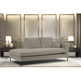 Recamiere Home Affaire, B:195cm H:80cm T:97cm, beige, Samtoptik (100% Polyester);Struktur (100% Polyester), Sofas, "Cozy Chaiselongue, Ma&szlig;e B/T/H: