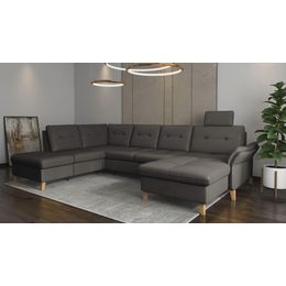 Sit & More Wohnlandschaft SIT & MORE, B:327cm H:90cm T:226cm, braun, Sofas, "G&ouml;teborg", inkl. Sitztiefenverstellung, wahlweise mit Bettfunktion & Bettkasten