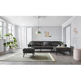 Ecksofa OTTO HOME, B:302cm H:86cm T:178cm, grau, Samtoptik (100% Polyester);Luxus-Microfaser weich (100% Polyester);Struktur (100%