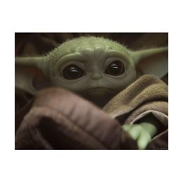 Komar Bild "Mandalorian The Child Cute Face", B/H/T: 50cm x 40cm, Bild Disney Star Wars, 1 Stk., bunt, Wohnzimmer, Bilder, Wandbild zur Dekoration im