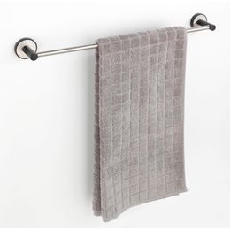 Handtuchstange Wenko, B:61cm H:5cm T:7cm, silber, Edelstahl, Handtuchhalter, "UV-Loc Udine", befestigen ohne Bohren