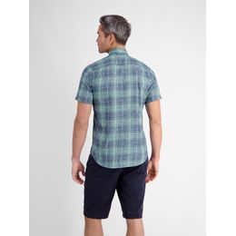 Lerros Herren Kurzarmhemd "Lerros Kariertes Kurzarmhemd f&uuml;r Herren", blau, Gr. S, 60% Polyester, 40% Baumwolle, Hemden