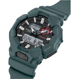 Casio G-SHOCK Herren Chronograph, blau, Armbanduhren, Quarzuhr, Armbanduhr,Herrenuhr, digital,Resinband, bis 20 bar wasserd.
