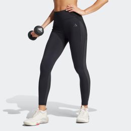 Damen Trainingstights "Cool Int. 7/8 L", schwarz, Gr. XXL, adidas Performance, Obermaterial: 64% Polyamid, 36% Elasthan, Hosen