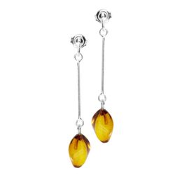 OSTSEE-SCHMUCK Damen Paar Ohrh&auml;nger "- Sina - Silber 925/000 - Bernstein", Silber 925 (Sterlingsilber), silber, Silber 925 (Sterlingsilber), Ohrringe