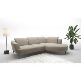 Sit & More Ecksofa SIT & MORE, B:309cm H:87cm T:199cm, beige, 95% Polyester, 5% Polyamid, Wohnzimmer, Sofas, "Zoe", ink.Sitztiefenverstellung, wahlweise mit