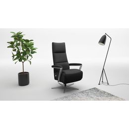 Sit & More TV-Sessel SIT & MORE, B:70cm H:124cm T:85cm, schwarz, Sessel, "Vario Comfort, inkl. Kopfteilverstellung & 360 Drehfunktion", mit Gasdruck, H&ouml;he der