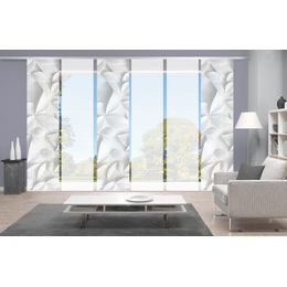 Schiebegardine Vision, B:60cm H:260cm, grau, Polyester, Wohnzimmer, Gardinen, "FLYNN", SET,SCHIEBEVORHANG,BAMBUS,DIGITALDRUCK