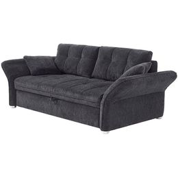 Jockenhöfer Schlafsofa, B:187cm T:105cm, schwarz, JOCKENHÖFER GRUPPE, Korpus: 100% Polyester;Kissen: 100% Polyester, Sofas, "Leon, mit Schlaf- und