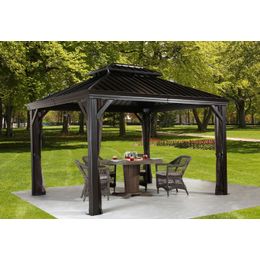 Pavillon Sojag, grau, Garten, Pavillons, "Messina 10x12", BxT: 298x363 cm