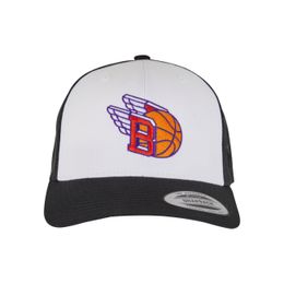 MisterTee Damen Trucker Cap "MisterTee Basketball Fly Retro Trucker Colored Front"balck, wei&szlig;, schwarz, 60% Baumwolle, 40% Polyester, Caps