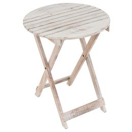 Gartentisch Vcm, beige, Tische, "Klapptisch Gartentisch Beistelltisch klappbar Holz"