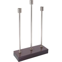 Kerzenst&auml;nder Kayoom, B:9cm H:39,5cm T:26cm &Oslash;:0cm, lila, Metall, Kerzenhalter, "Kerzenhalter Art Deco 325"